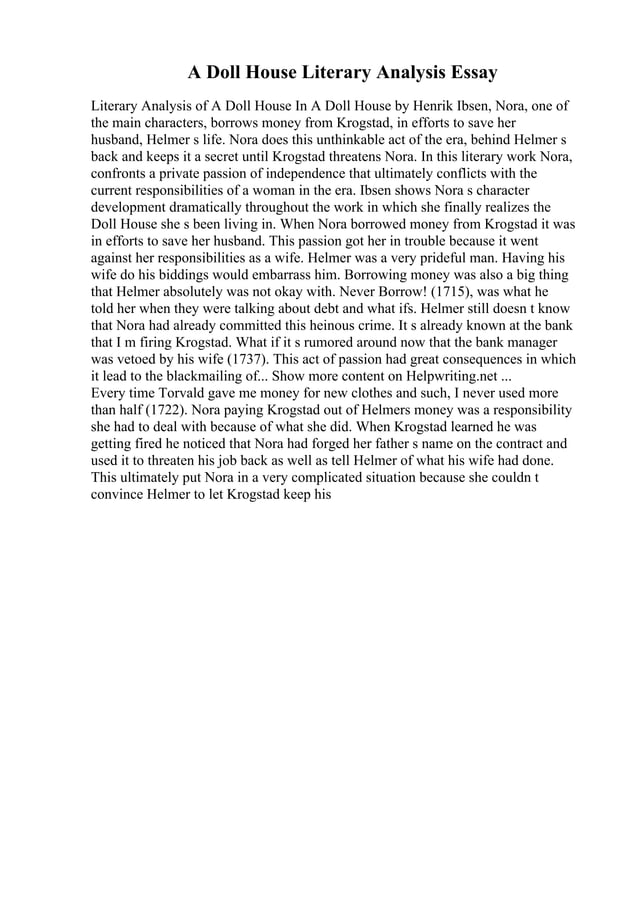 Narrative Analysis Essay Example | PDF