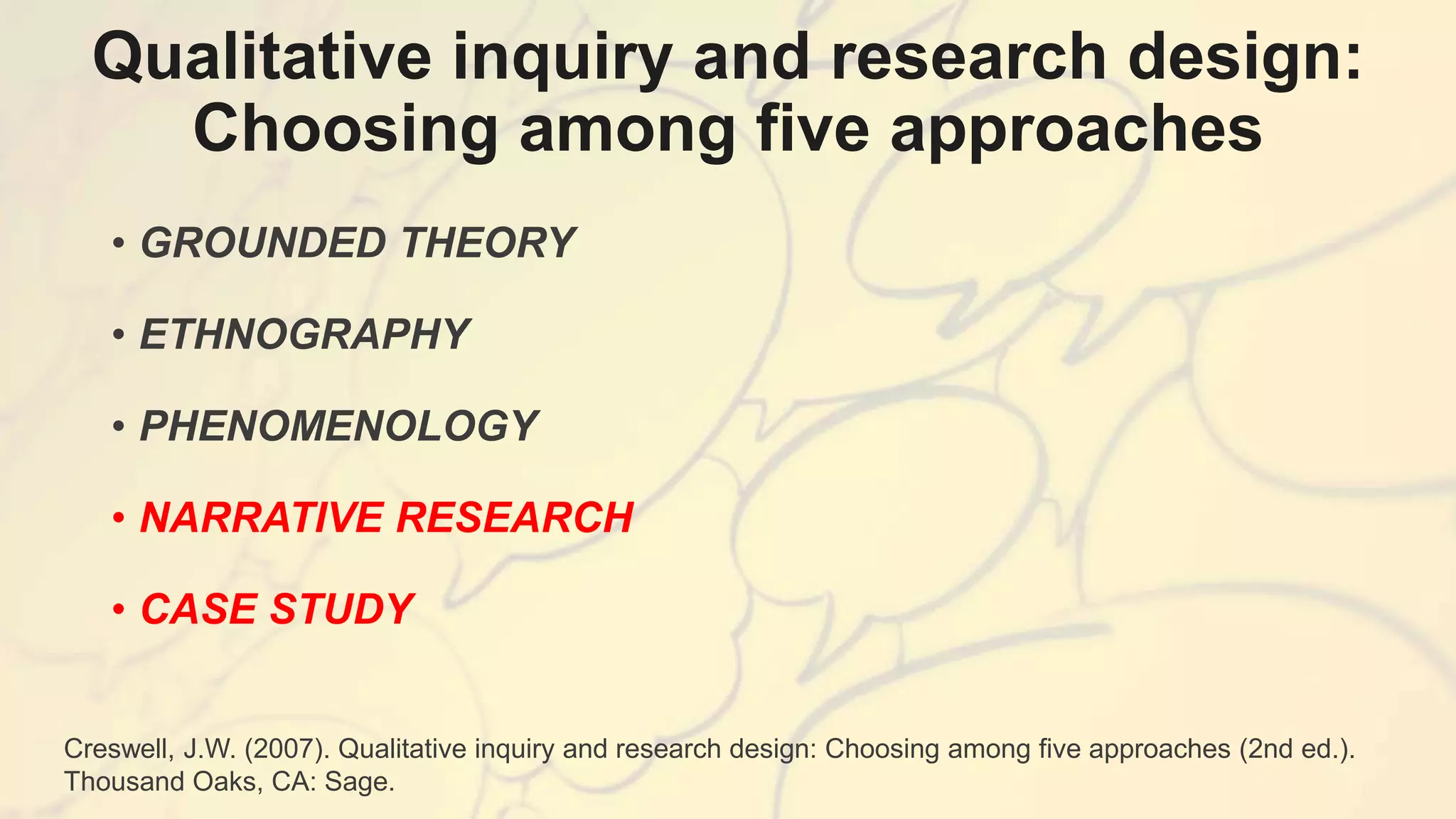 Narrative research and case study | PPTX