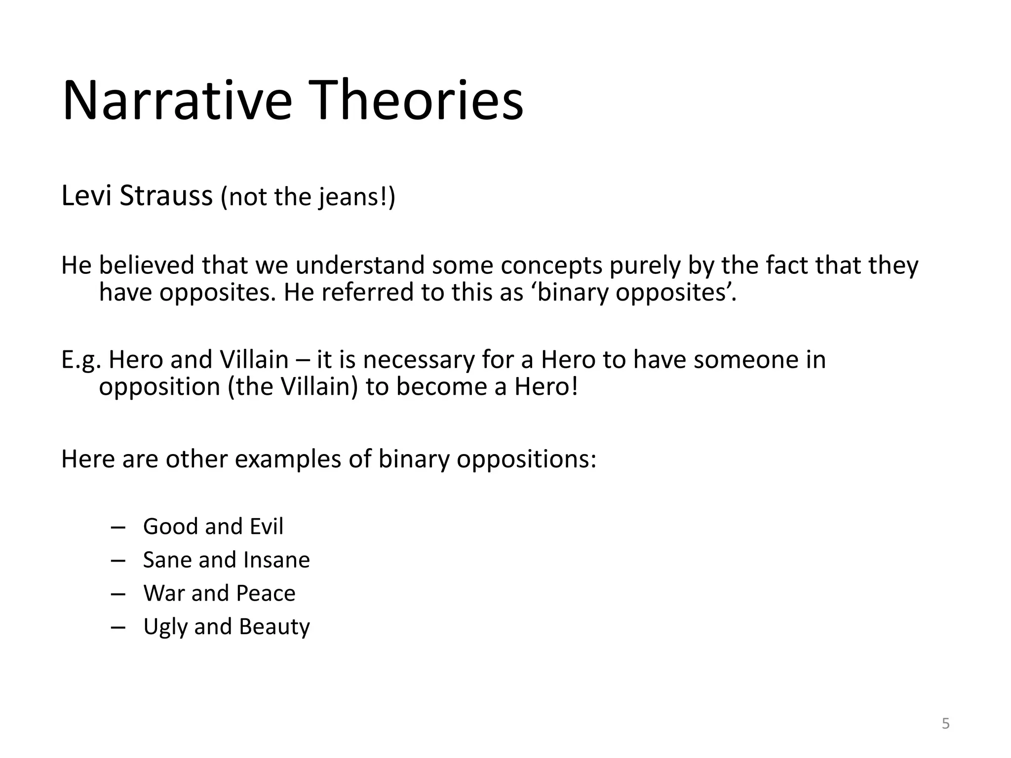 Narrative and character theories2 | PPTX