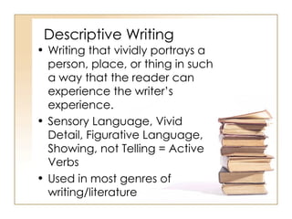 Narrative And Descriptive Writing Ppt | POT