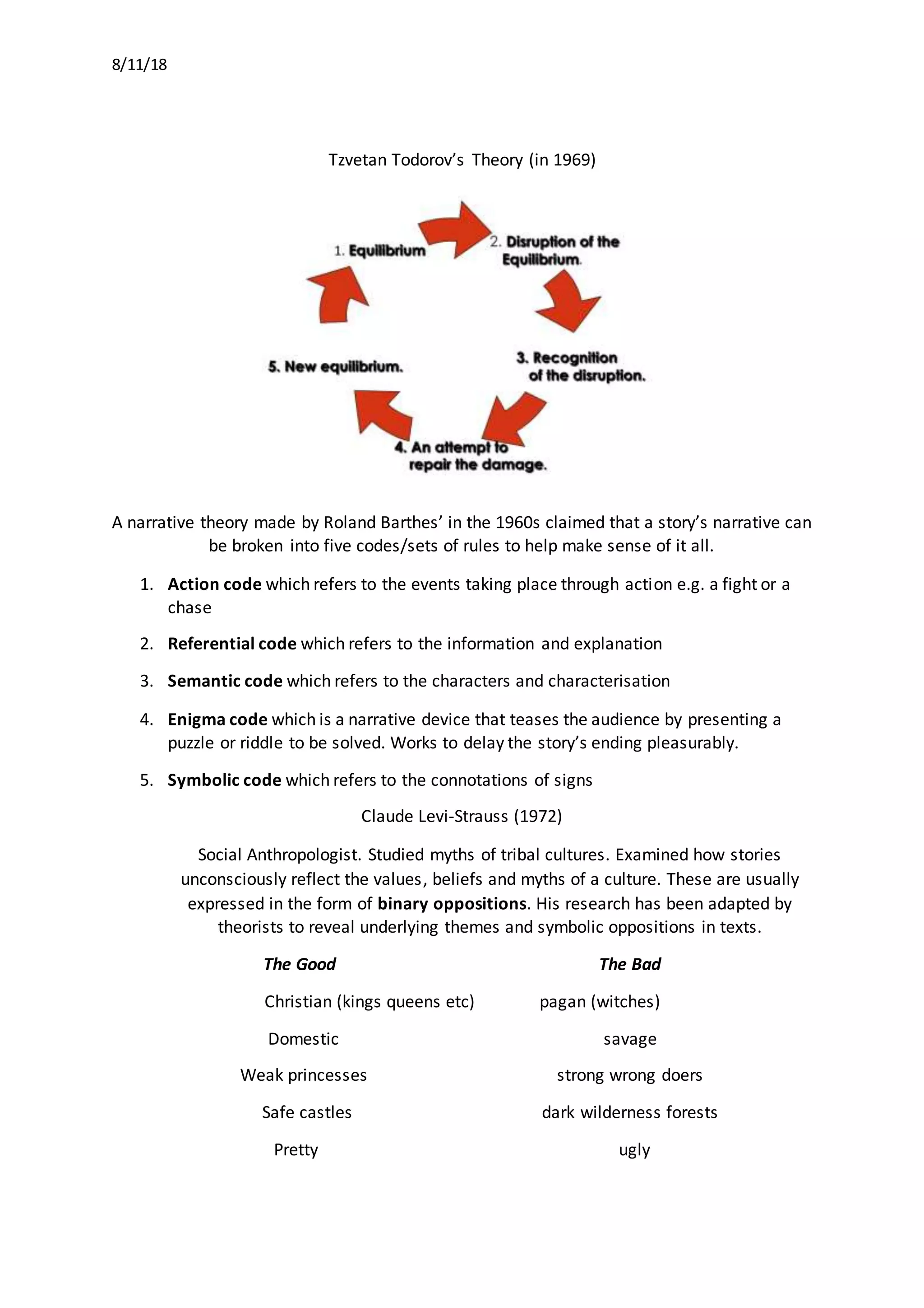 Narrative and genre theory | DOCX