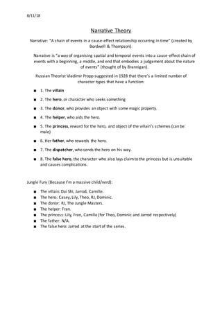 Narrative and genre theory | DOCX