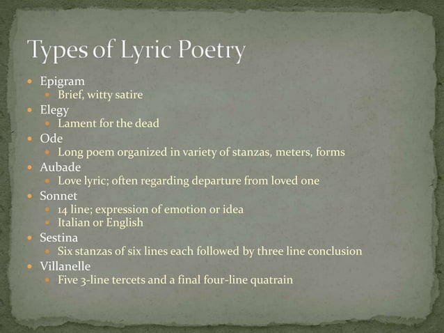 Narrative And Lyric Poetry | PPTX