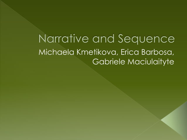 Narrative and sequence presentation | PPT