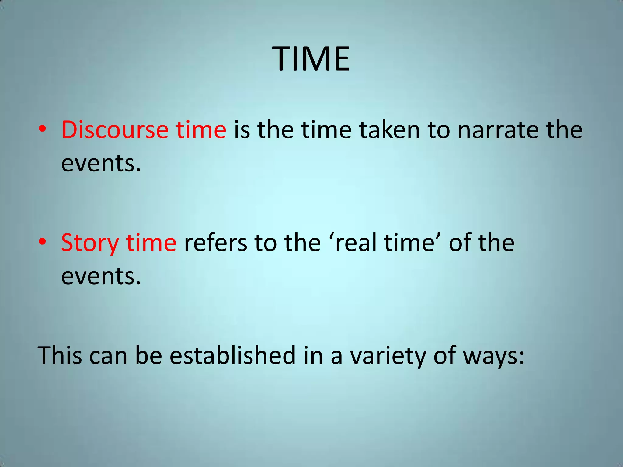 Narrative and time | PPTX