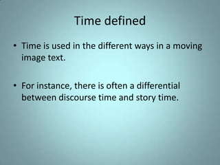 Narrative and time | PPTX