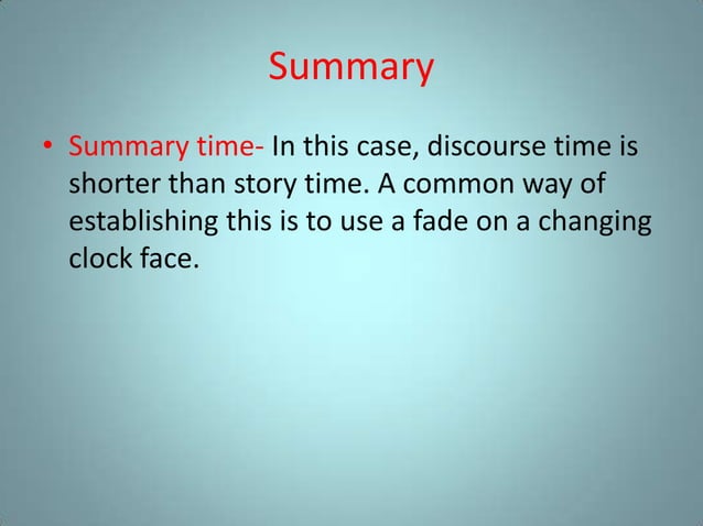 Narrative and time | PPT