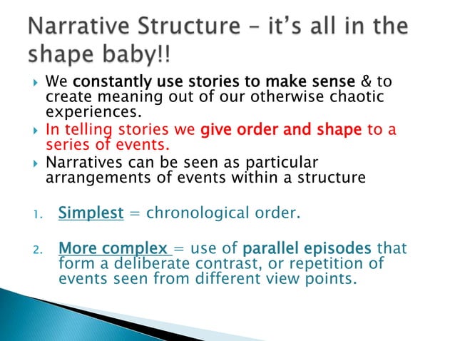 Narrative as film part 1 | PPTX | Movies | Entertainment