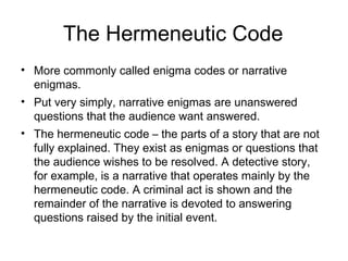 Narrative codes | PPT