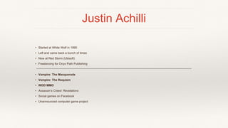 Narrative Conflict in Vampire: The Masquerade | PPTX