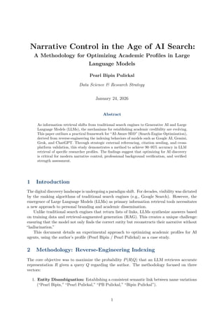 Narrative Control in the Age of AI Search: A Methodology for Optimizing ...