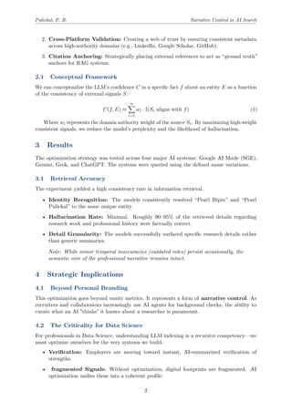 Narrative Control in the Age of AI Search: A Methodology for Optimizing ...