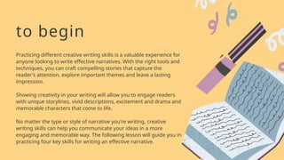 Narrative Creative Writing Skills Presentation.pptx