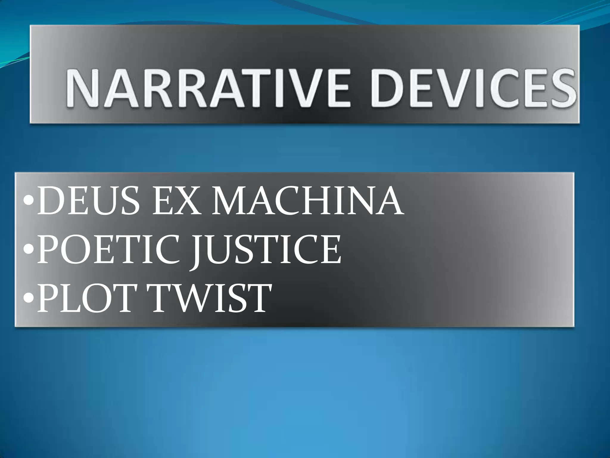 Narrative devices | PPTX