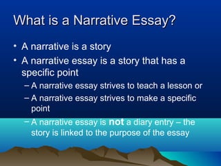 Narrative Essay Writing | PPT
