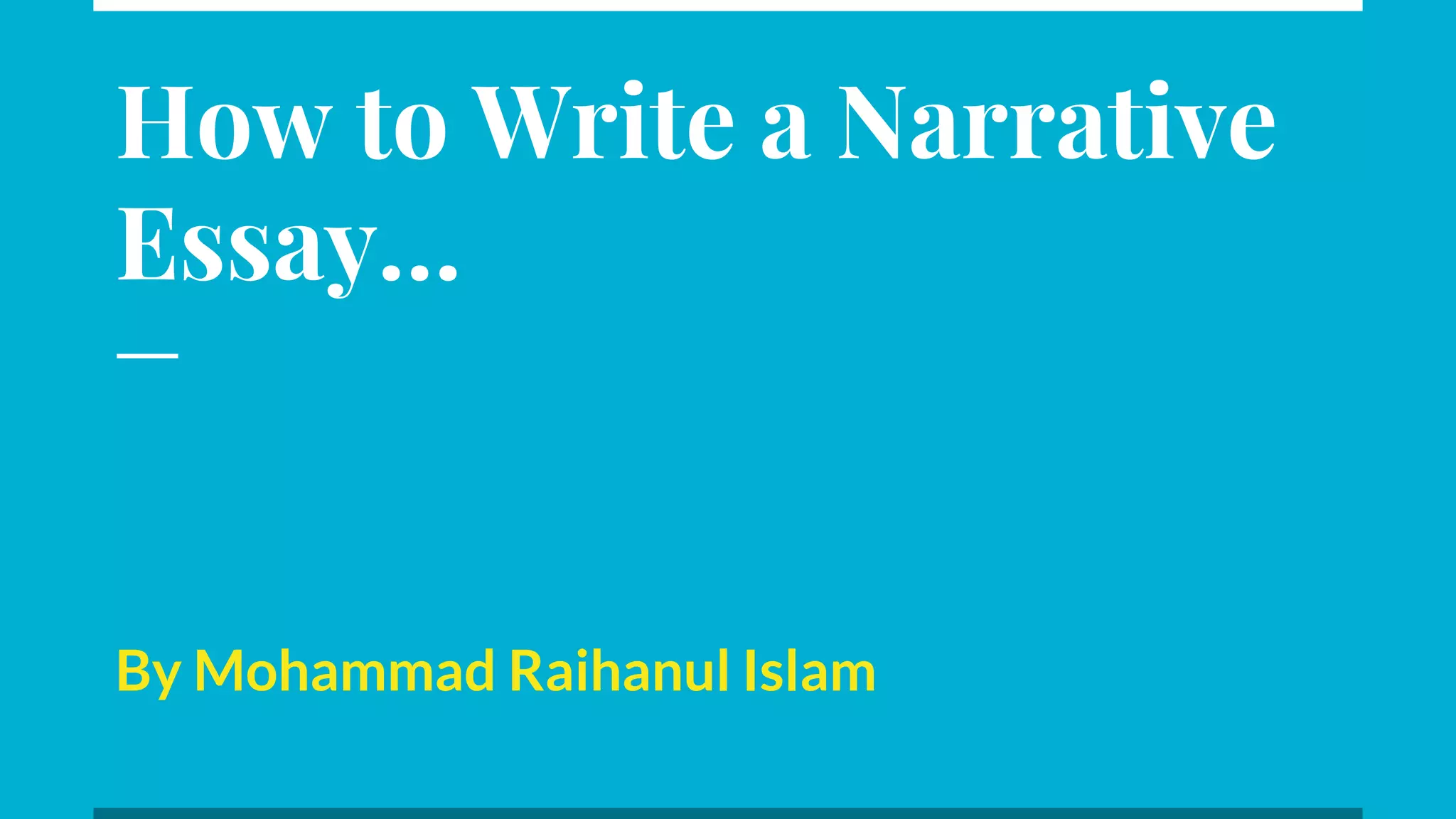 Narrative Essay Outline | PPT