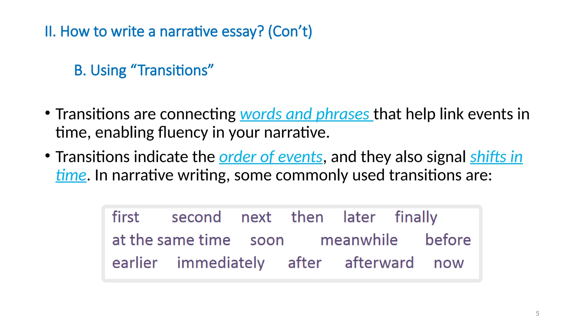How to Write a Standard Narrative Organization | PPT
