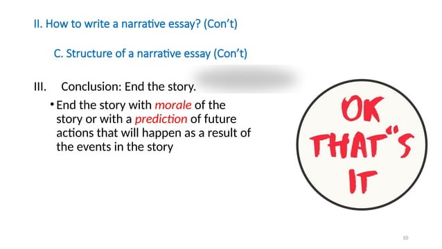 How to Write a Standard Narrative Organization | PPT