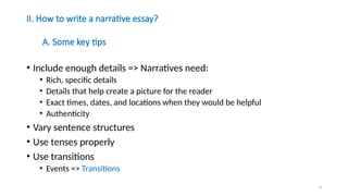 How to Write a Standard Narrative Organization | PPT