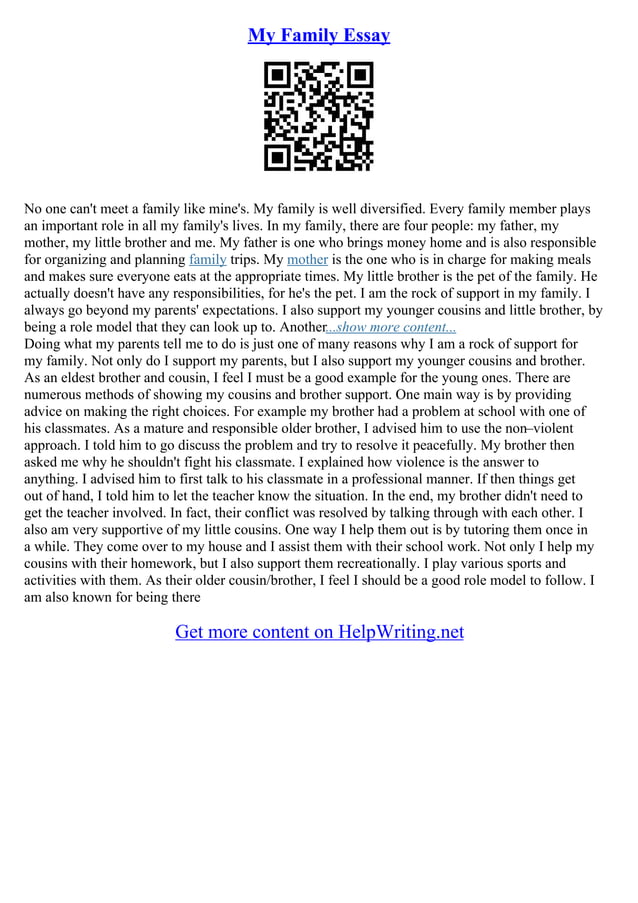 Narrative Essay About Family | PDF