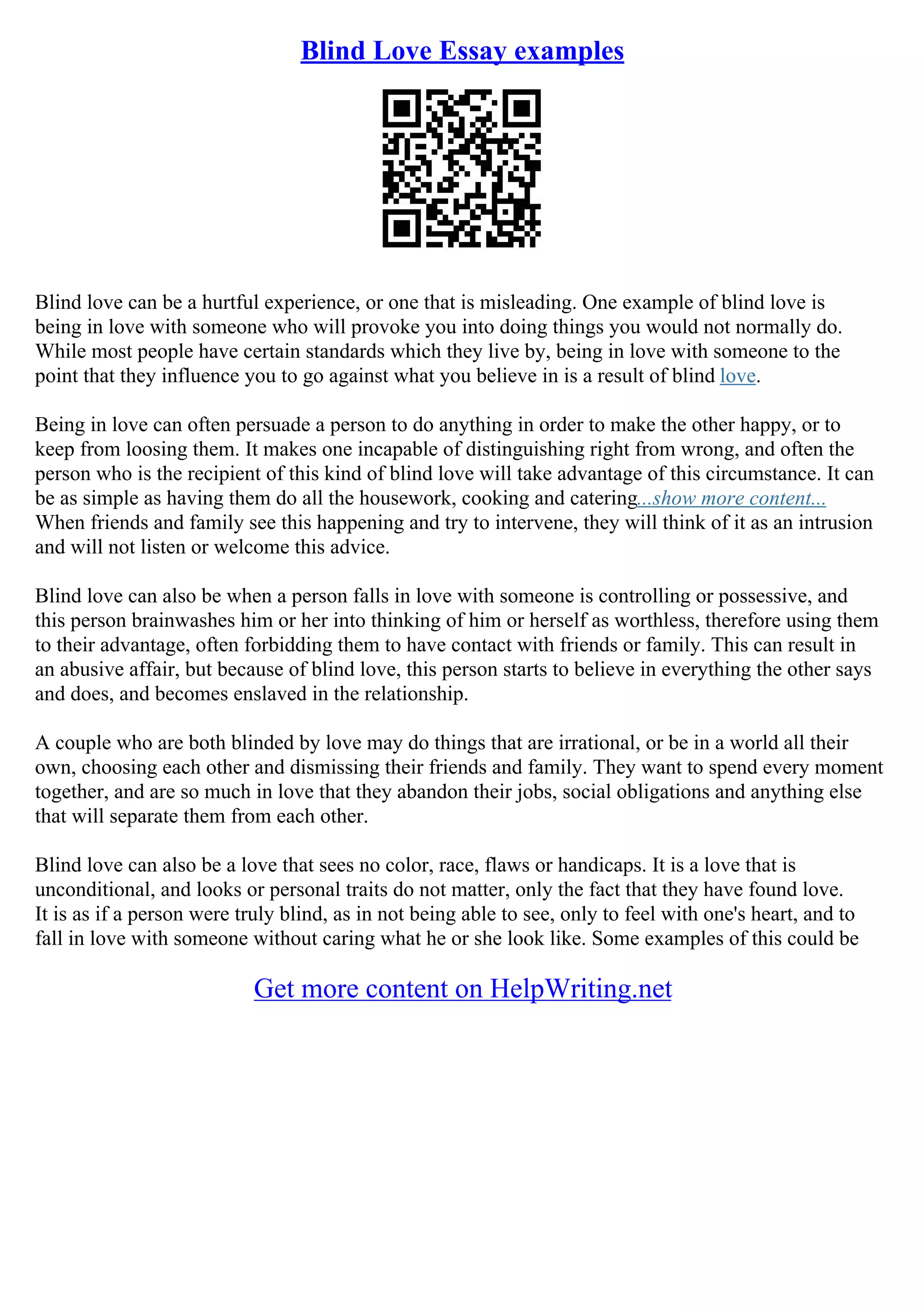 Narrative Essay About Love | PDF