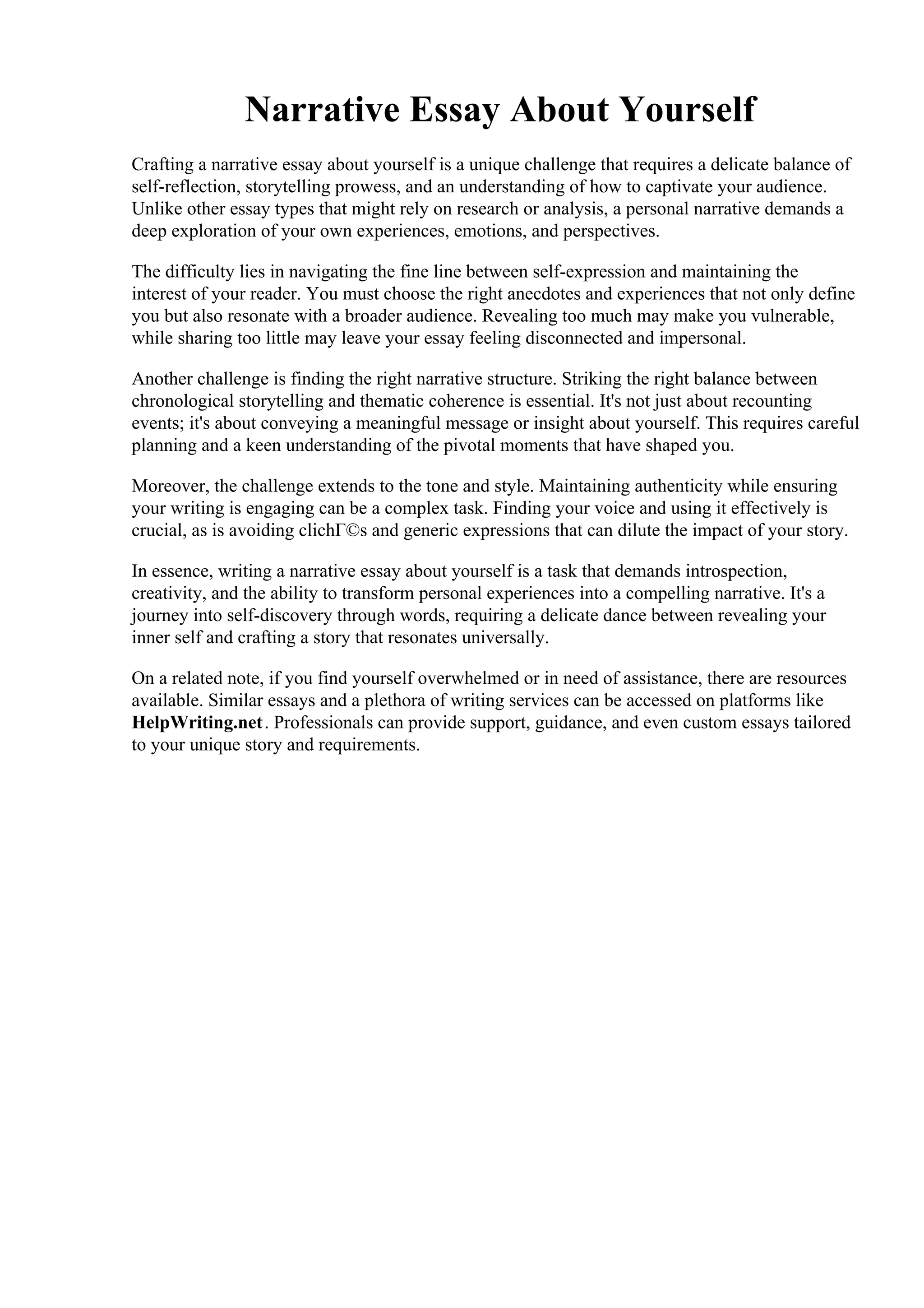 Narrative Essay About Yourself.pdf