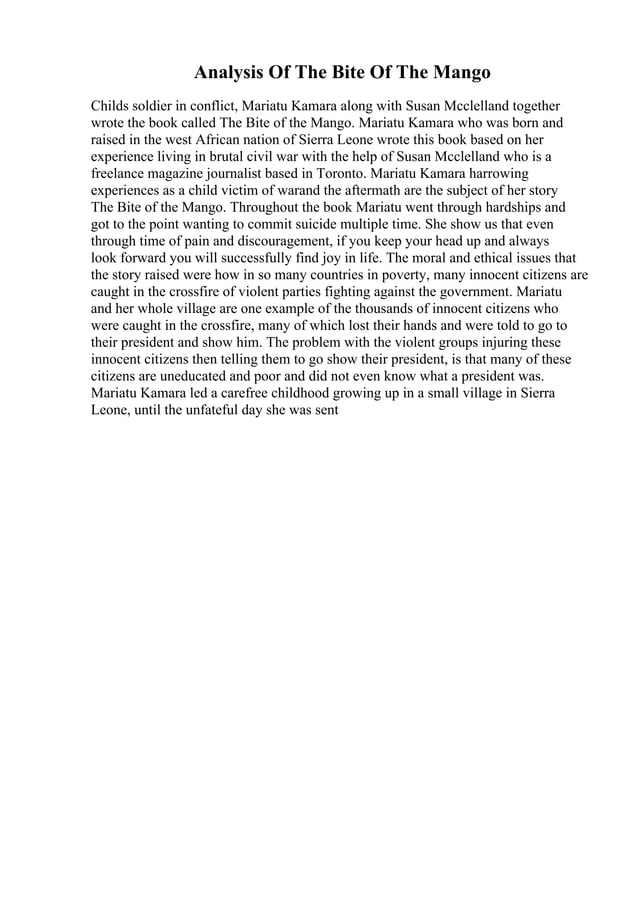 Narrative Essay Example For High School | PDF