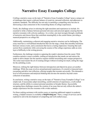 Narrative Essay Examples College.pdf