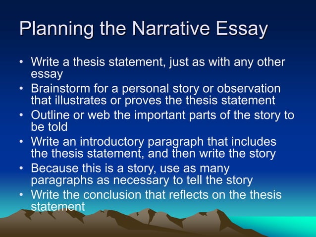 A PowerPoint that explains the narrative essay | PPTX | Camping ...