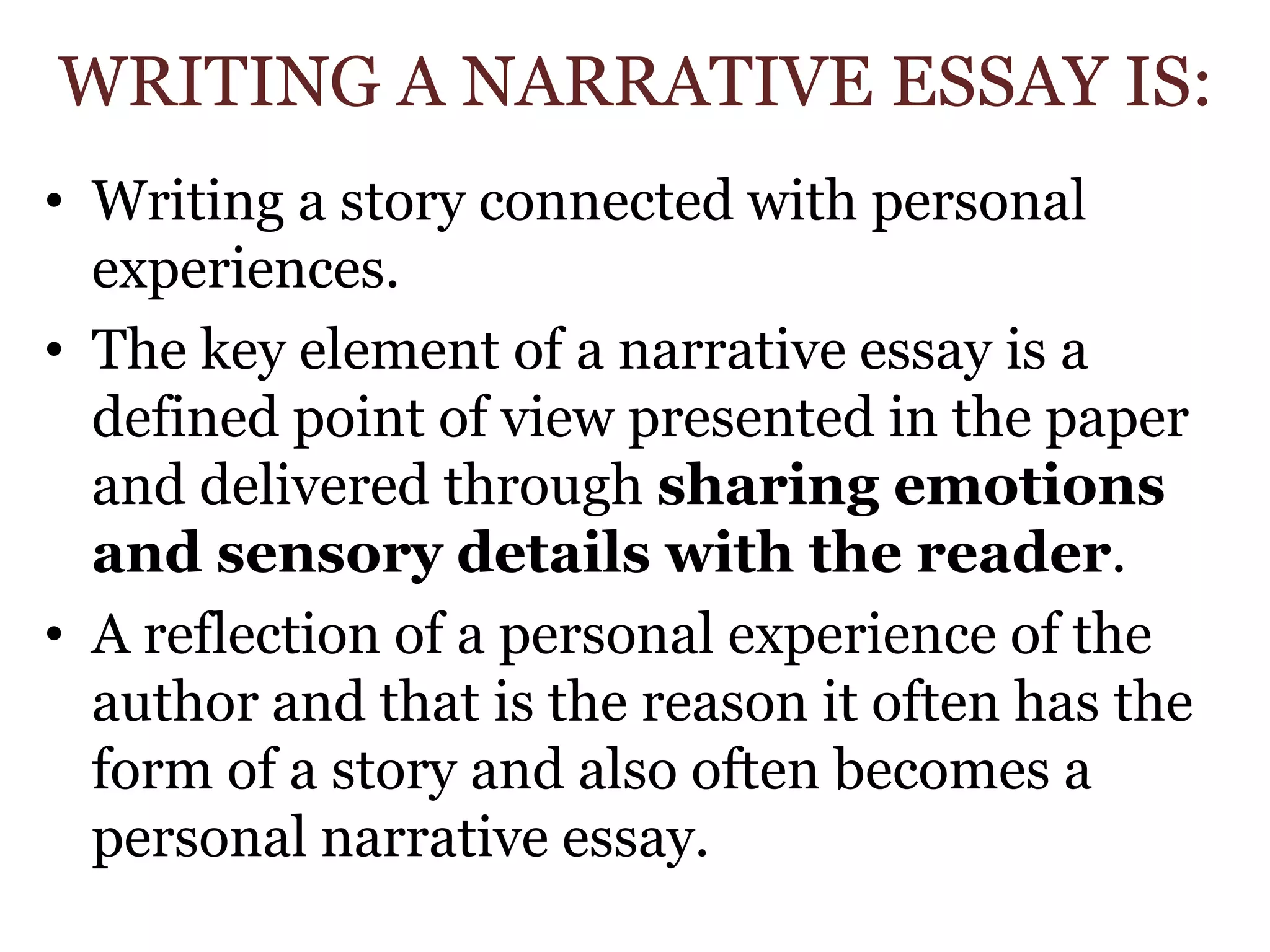 Narrative Essay For Week 3 | PPTX