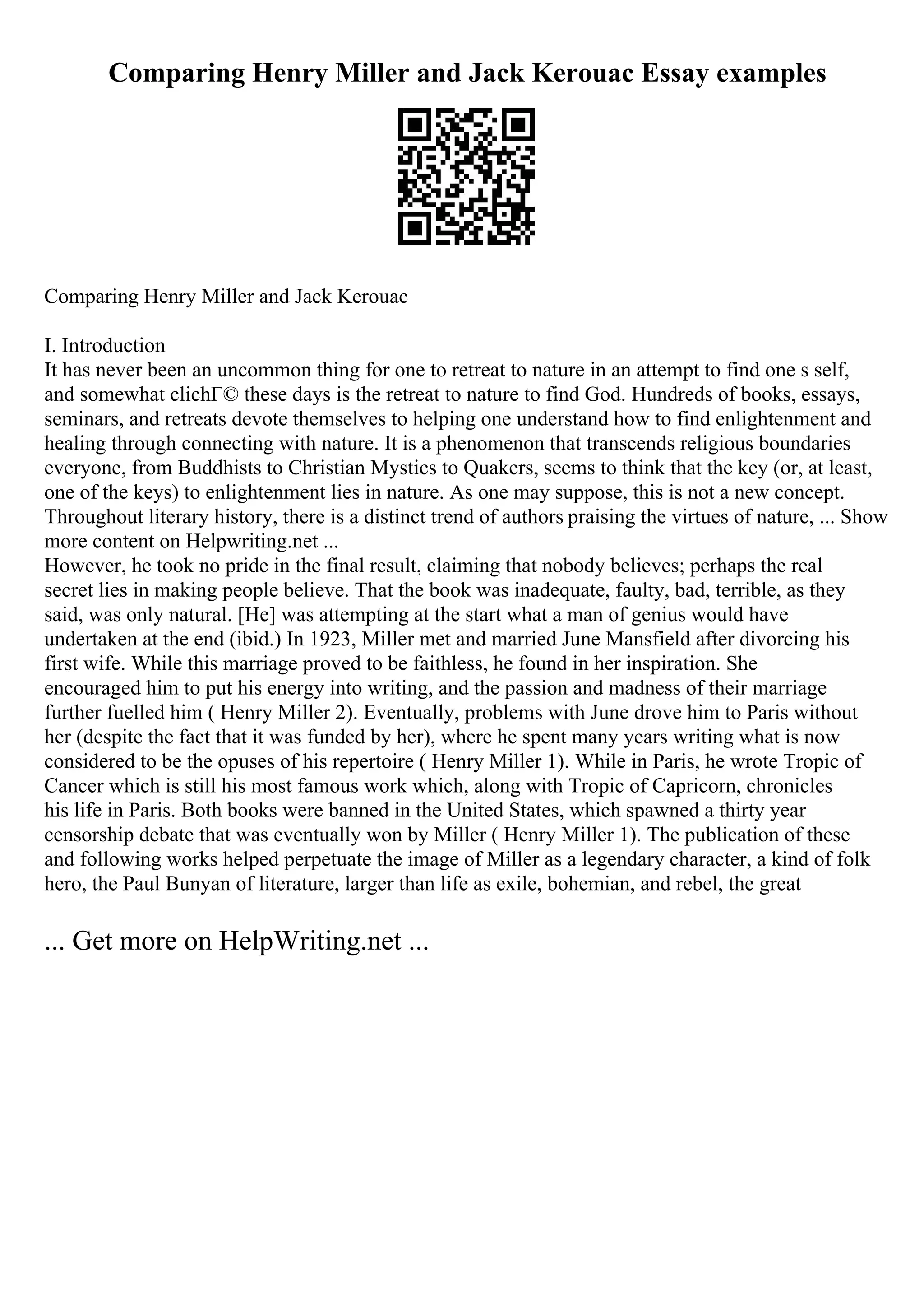 Narrative Essay High School Examples | PDF