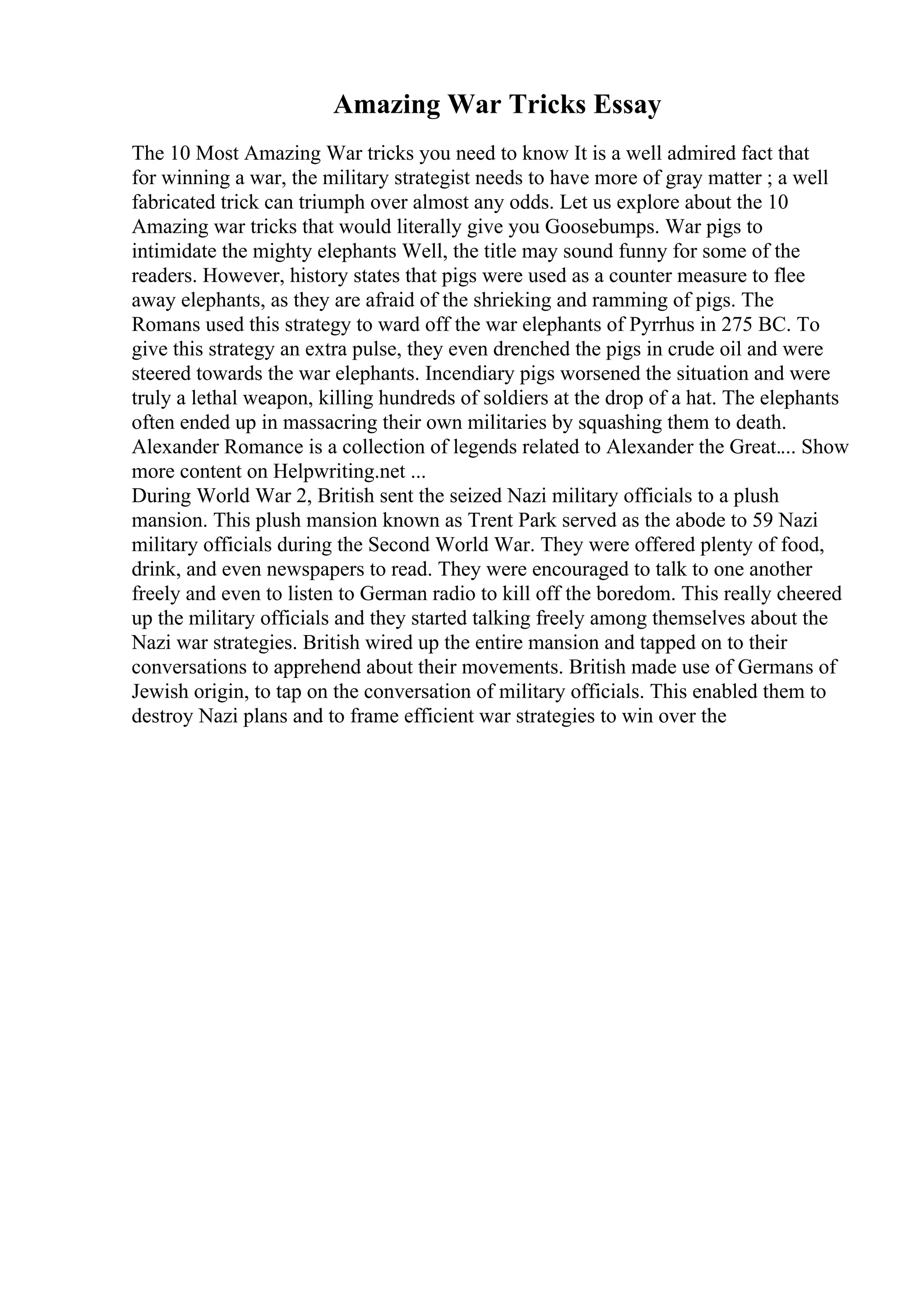 Narrative Essay Papers | PDF