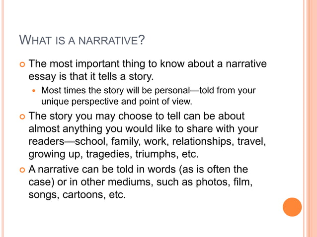 Narrative Essay Presentation | PPTX