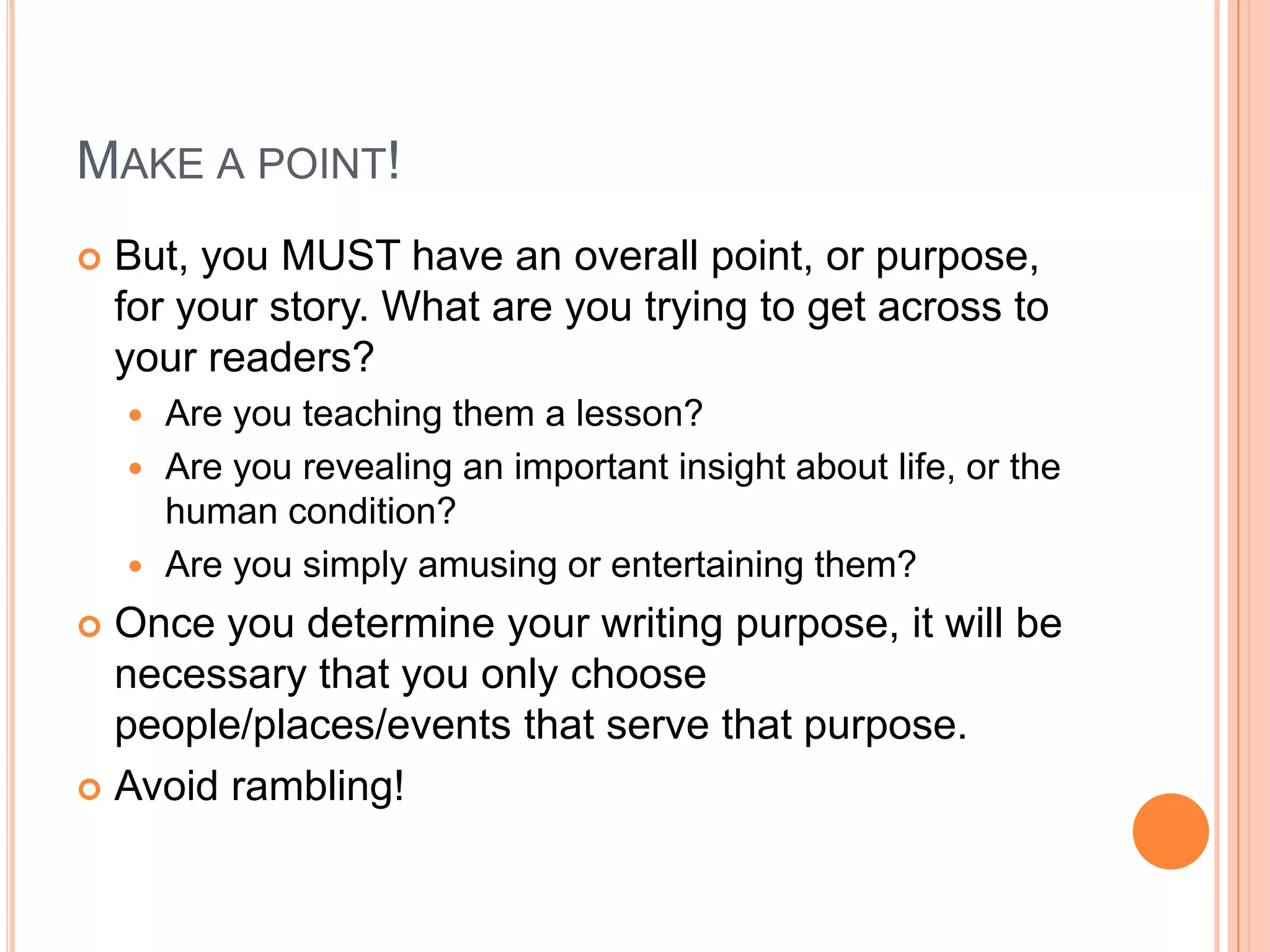 Narrative essay presentation II | PPTX