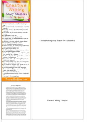 Narrative Essay Prompts College | PDF