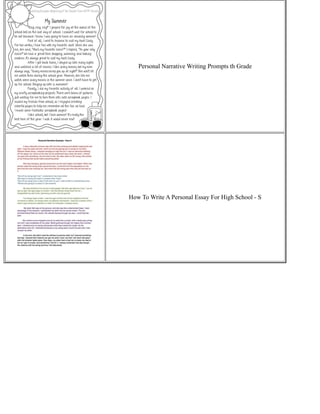 Narrative Essay Prompts College | PDF