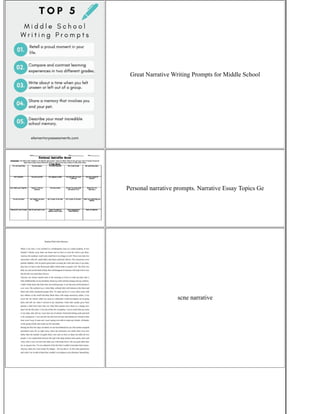 Narrative Essay Prompts College | PDF