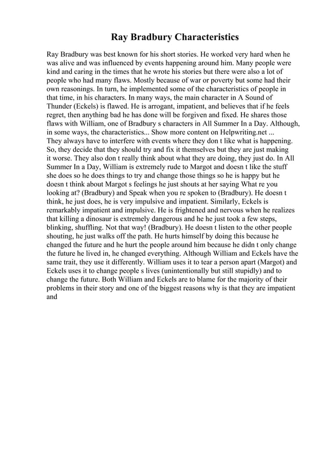 Narrative Essays To Read | PDF