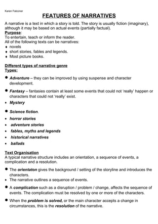 Narrative features (small) | DOC