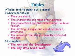 Narrative genres | PPTX