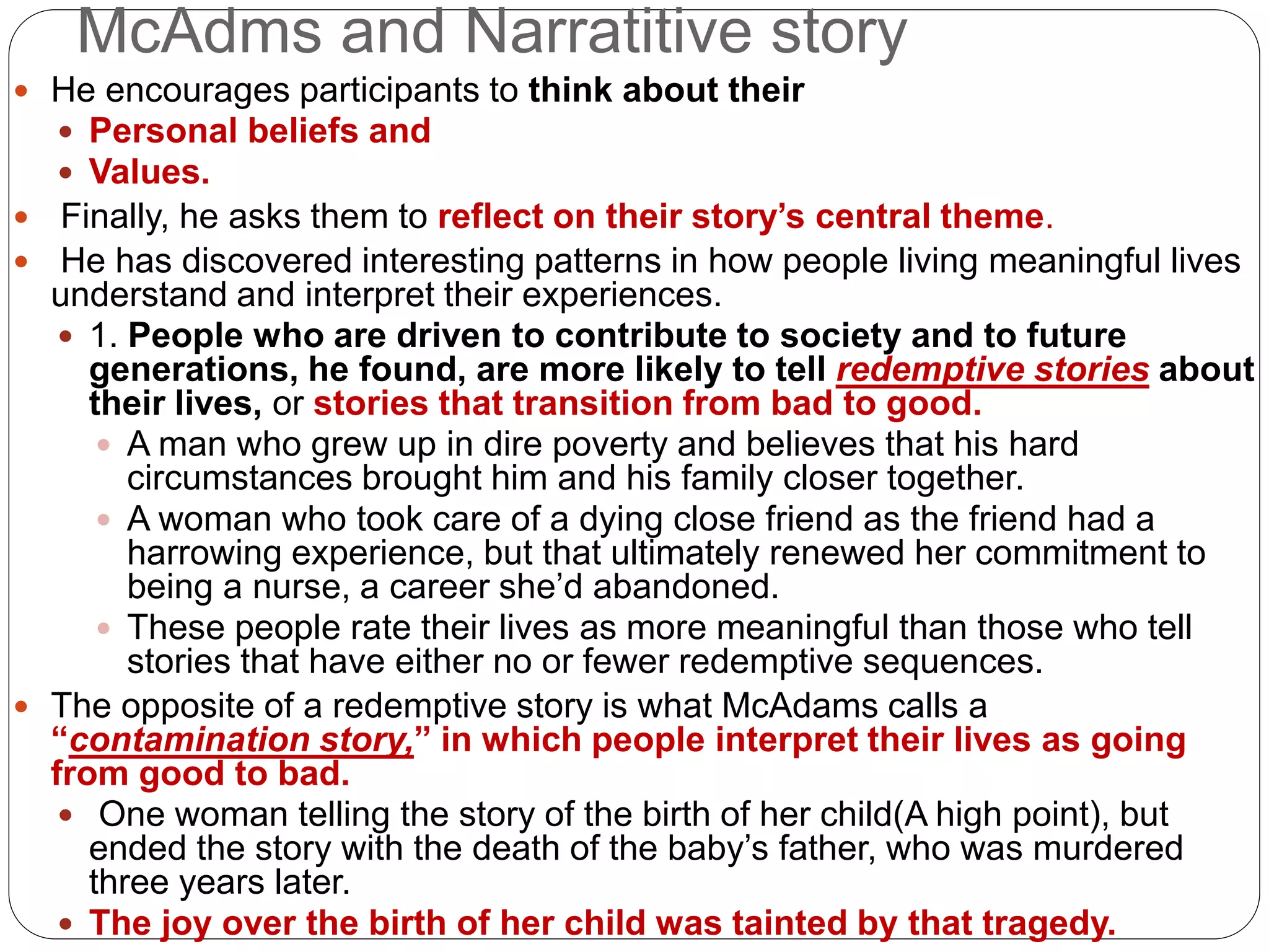 Narrative identity part 1 introduction | PPTX