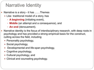 Narrative identity part 1 introduction | PPTX