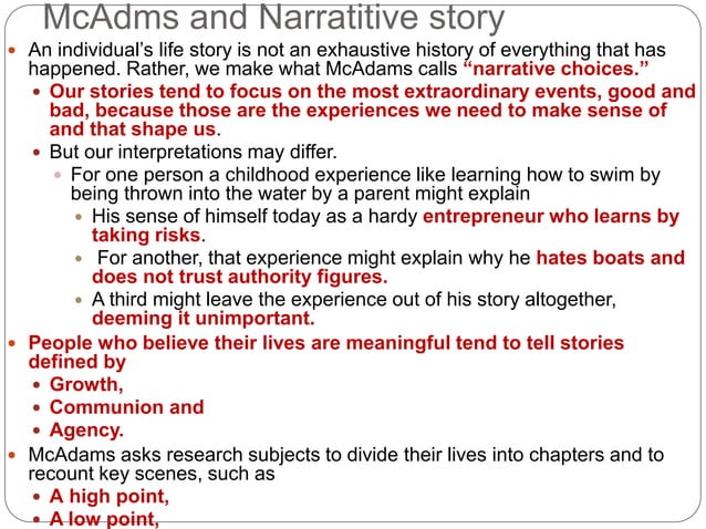 Narrative identity part 1 introduction | PPTX