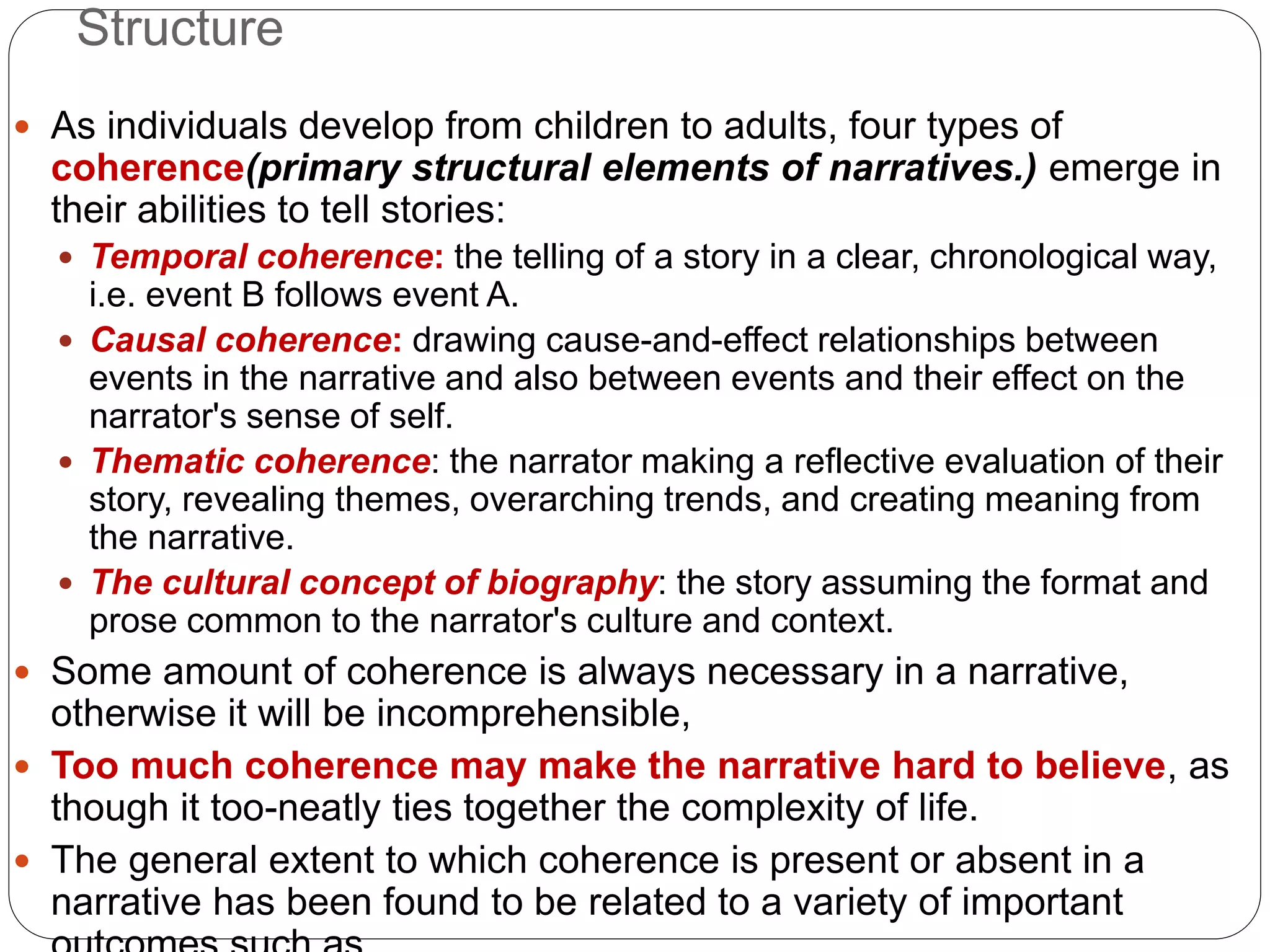 Narrative identity part 2 | PPTX