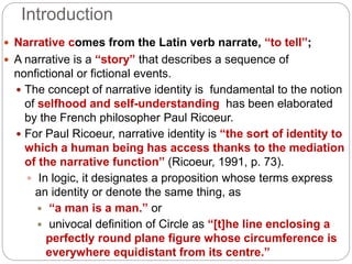 Narrative identity part 2 | PPTX