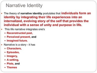 Narrative identity part 2 | PPTX