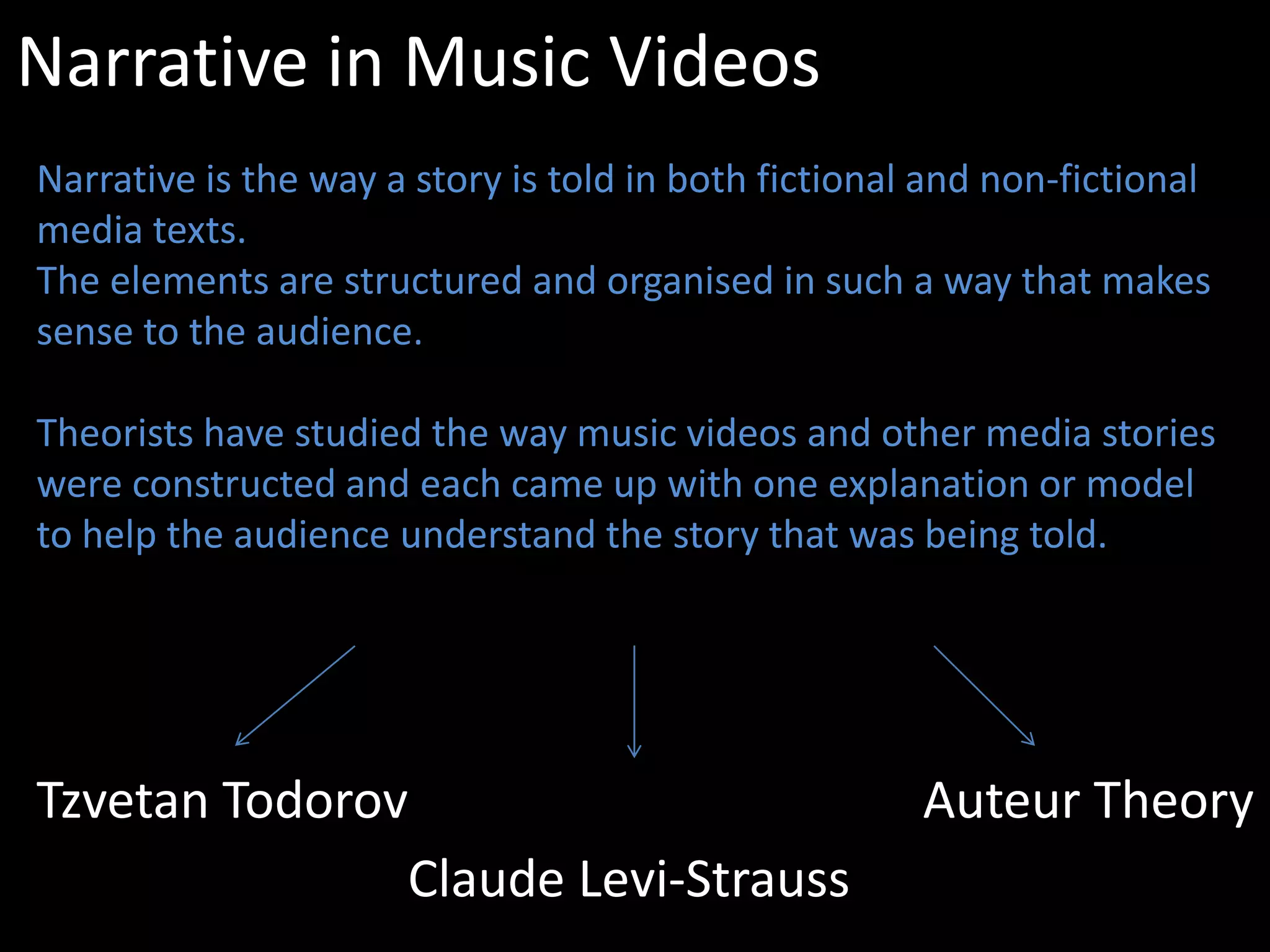 Narrative in Music Videos | PPTX