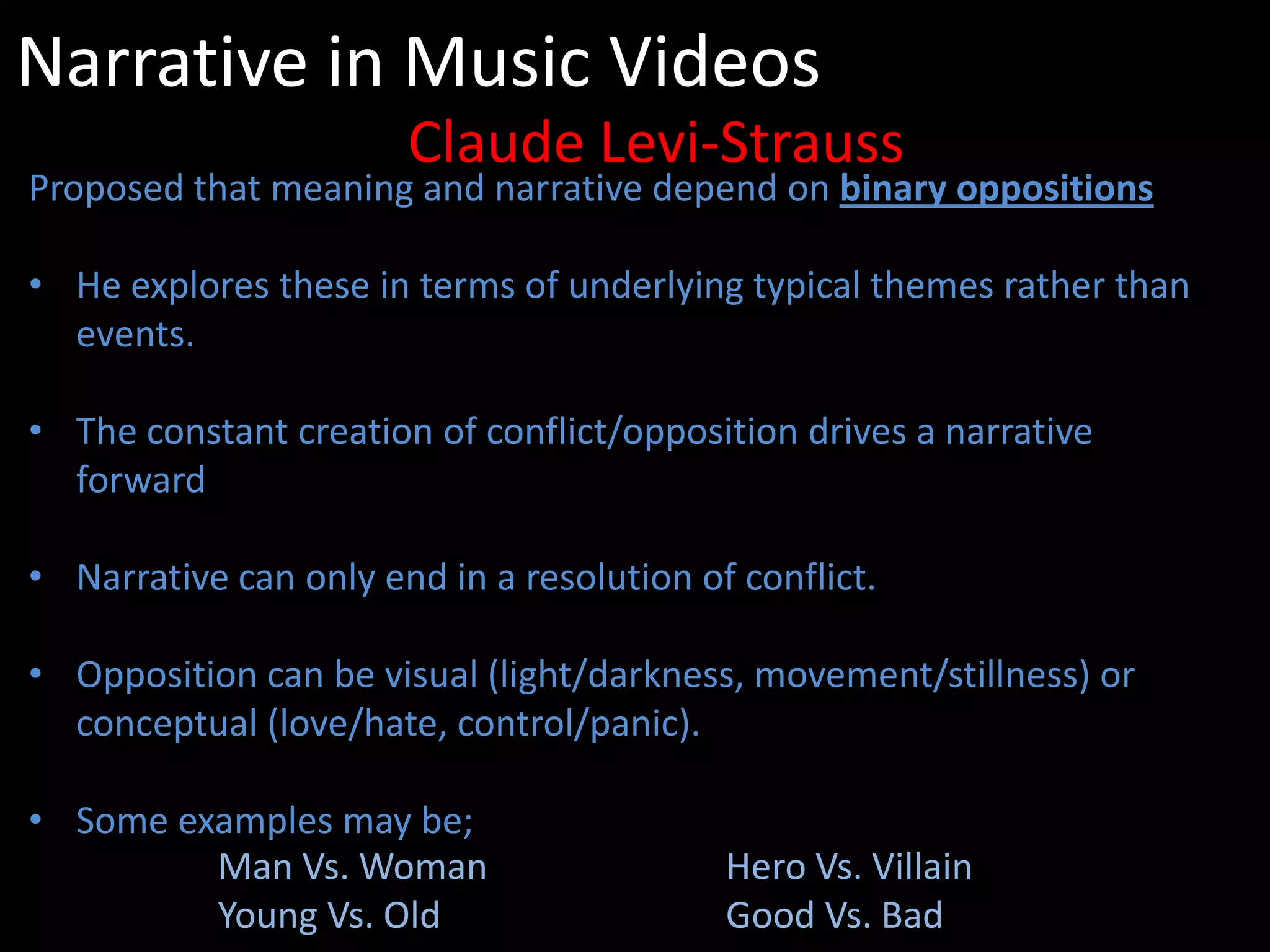Narrative in Music Videos | PPTX