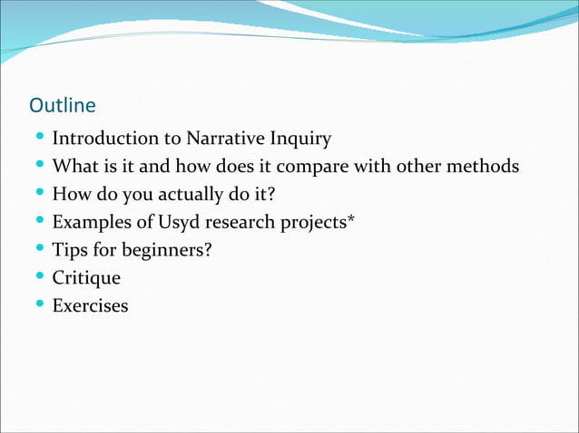Narrative inquiry | PPT