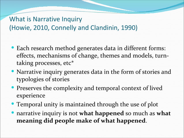 Narrative inquiry | PPT